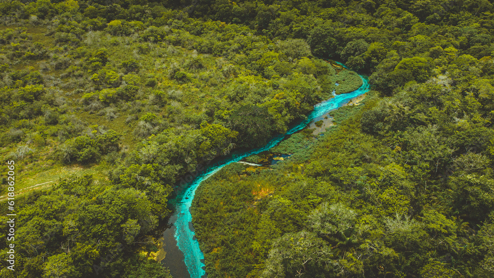 blue water river of Bonito, Mato grosso do Sul - Sucuri River, Bonito, MS - river with blue ...