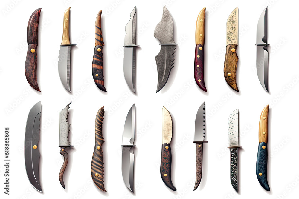 Different types of knives from all over the world collection ...
