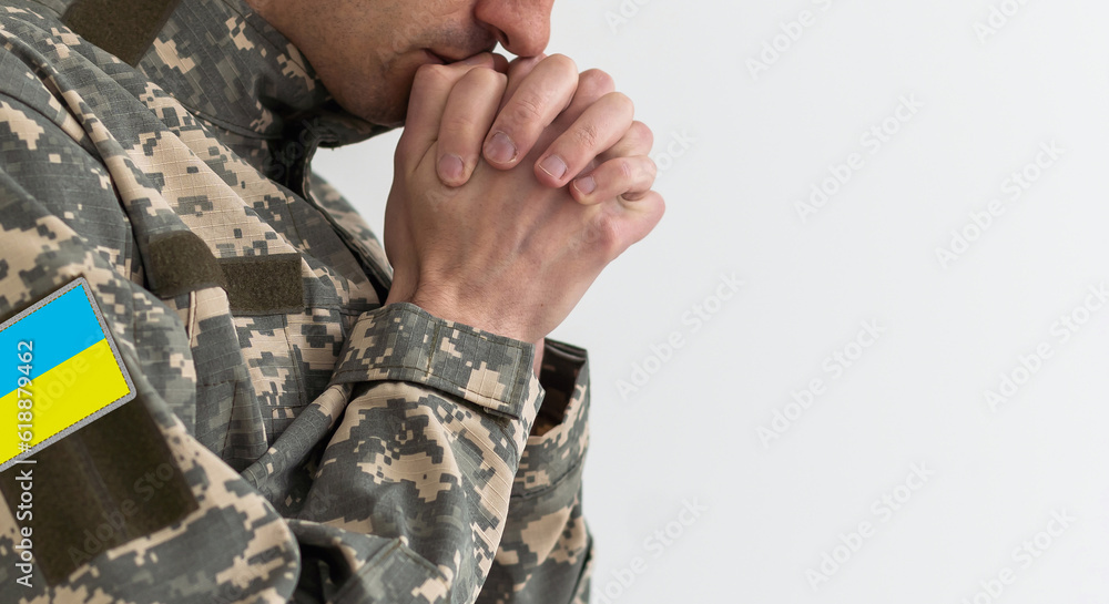 ukrainian man, sodier. Mental health. Nervous male military suffering ...