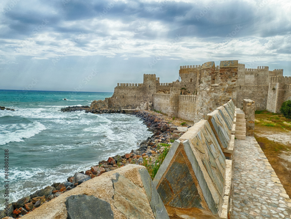 Poster Mamure Castle, medieval castle crenellations,embrasures,parapet ...