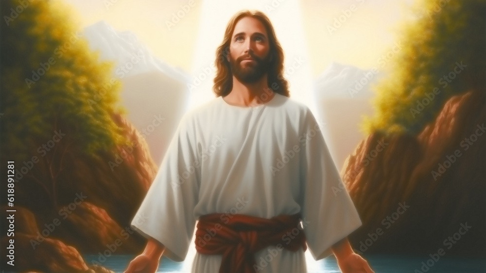 Jesus Christ relaxing healing meditation content, generated with AI ...