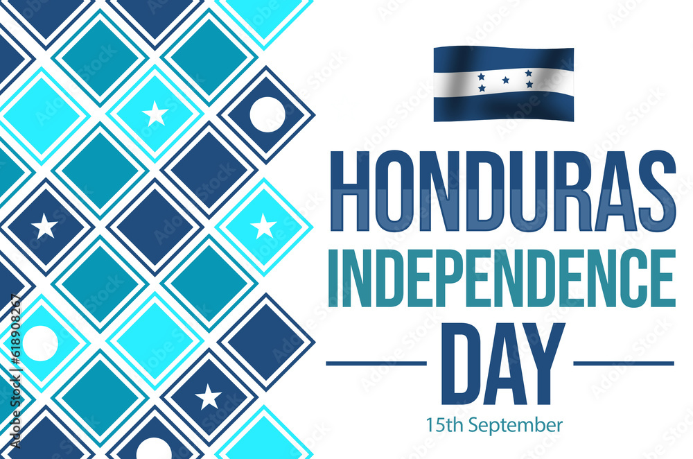 Honduras Independence Day wallpaper design with blue colors design and ...