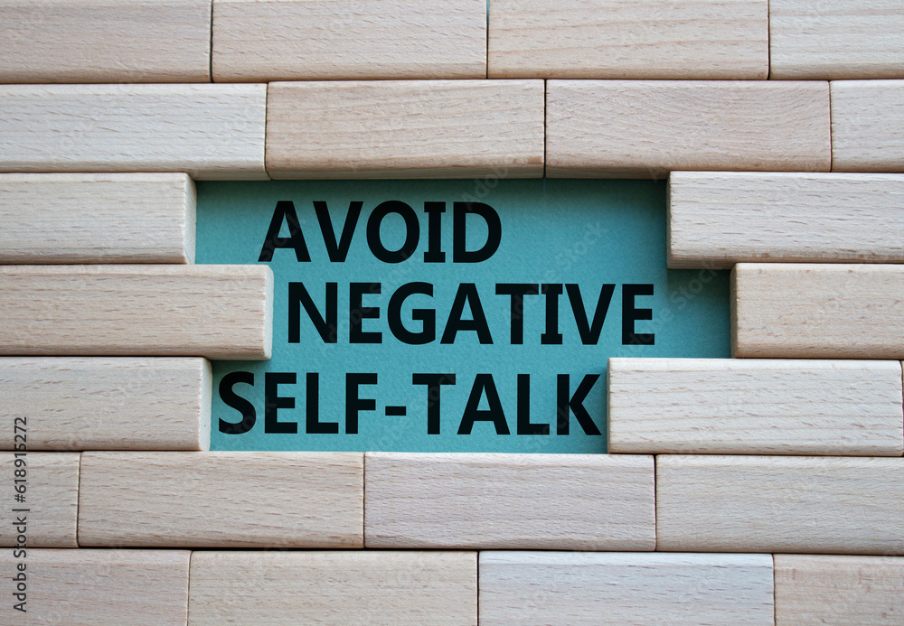 Avoid negative self-talk symbol. Concept words Avoid negative self-talk ...