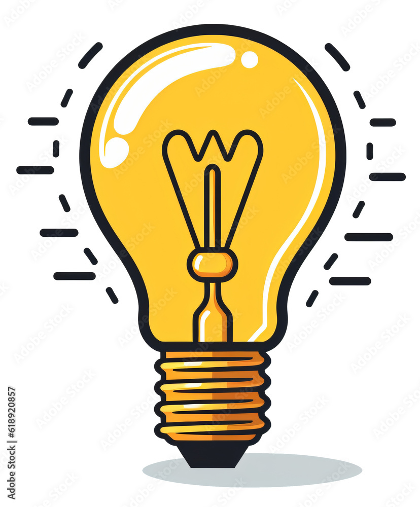 Bulb symbol isolated on the transparent background PNG. AI generative ...