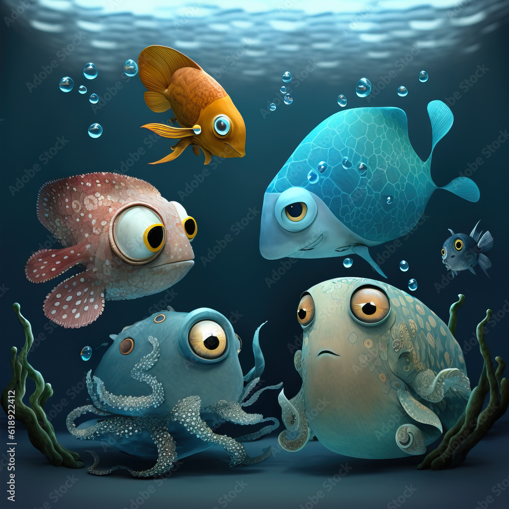 Fantastic inhabitants of the depths of the sea talk to each other ...