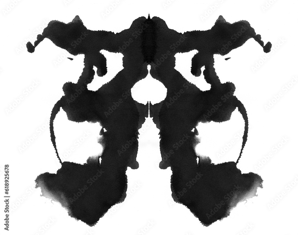 Poster Rorschach Inkblot Test Illustration Isolated on Transparent ...