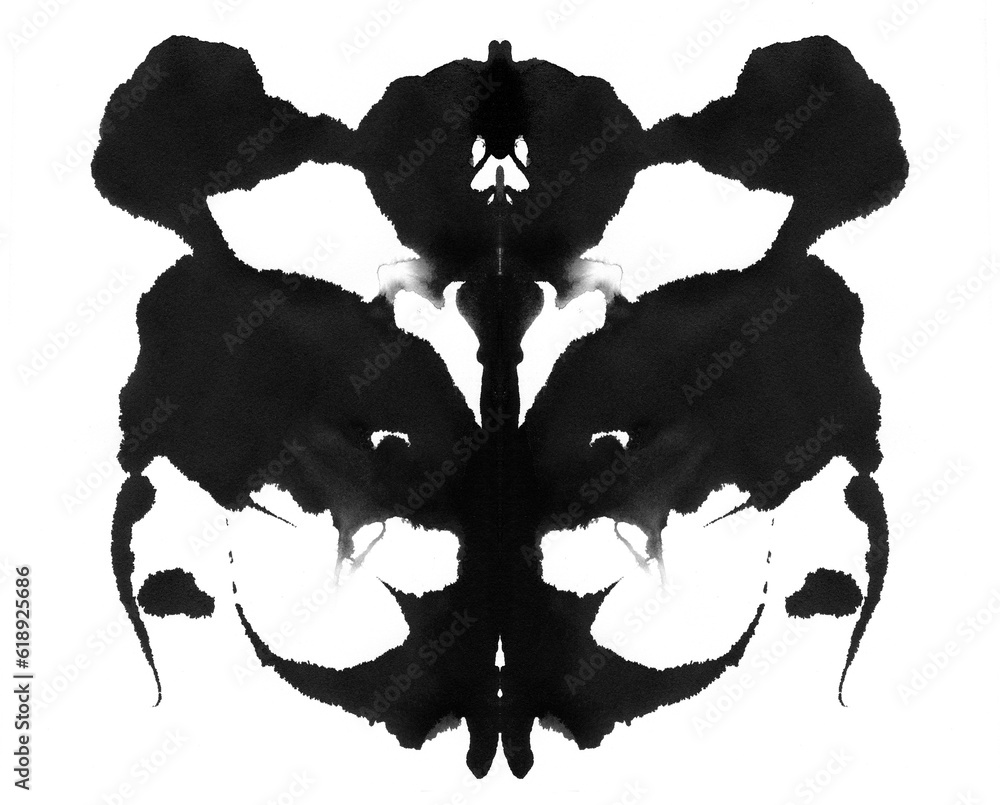 Rorschach Inkblot Test Illustration Isolated on Transparent Background ...