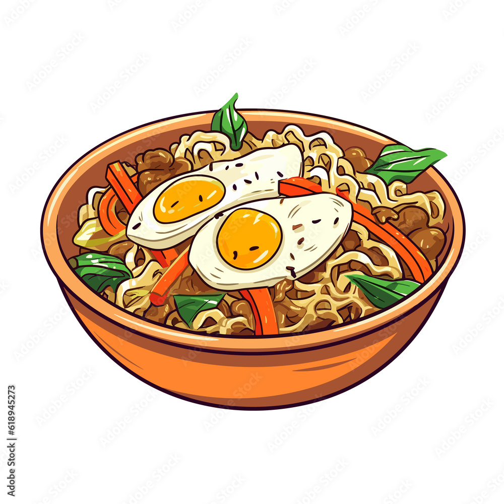 cartoon Pancit Philippines Food , PNG Cartoon, Illustration Stock ...