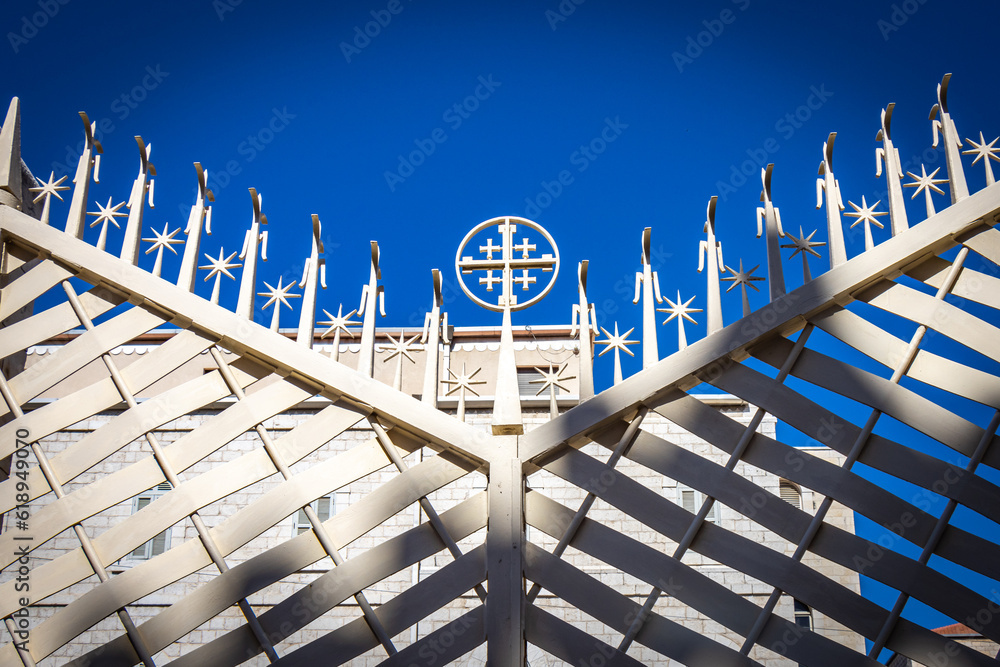 basilica of the annunciation, nazareth, israel, catholic, holy land ...