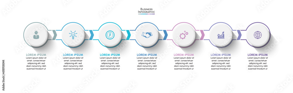 Business data visualization. timeline infographic icons designed for ...