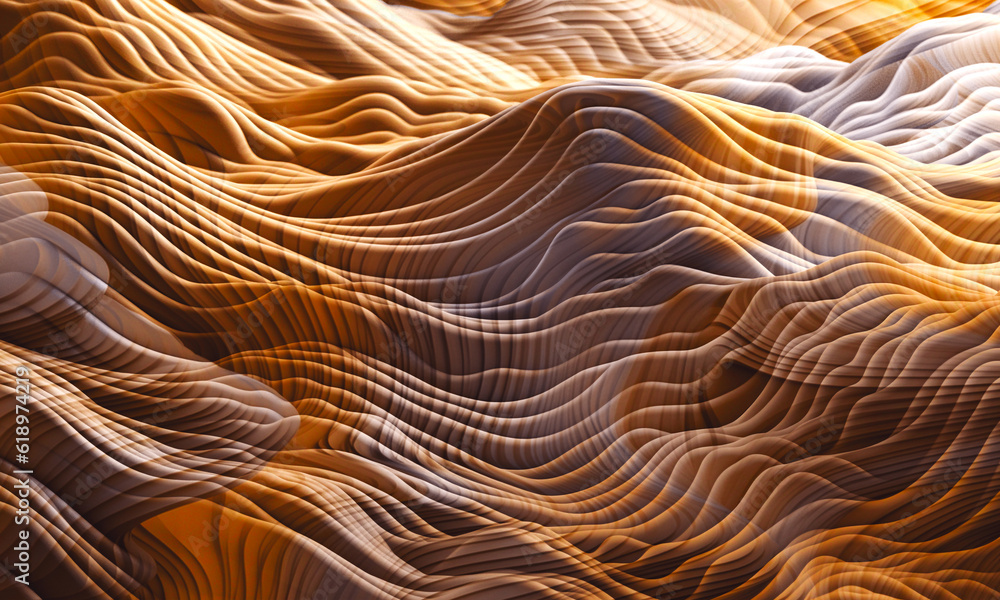 Abstract brown waves texture background. Print, draw, design, fashion ...