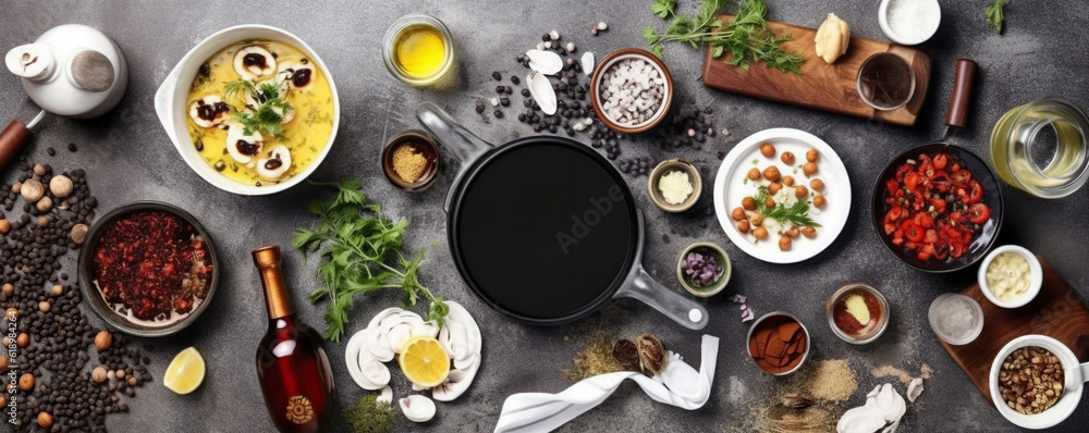 cooking classes banner design mockup Stock Illustration | Adobe Stock