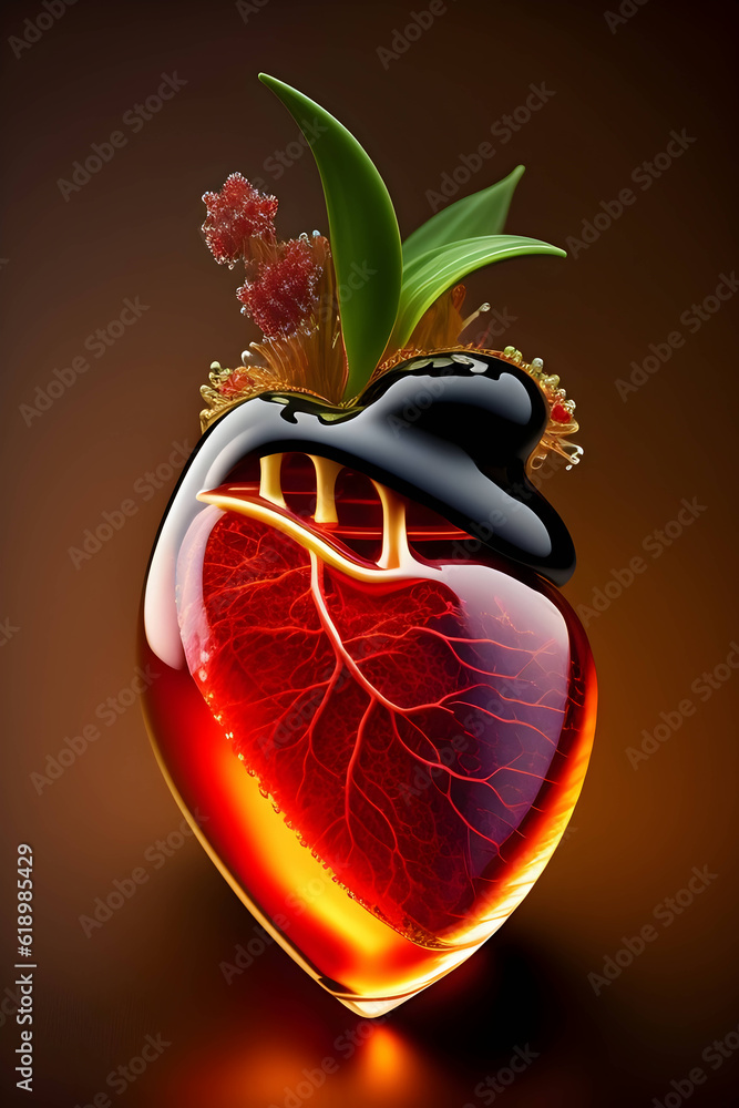 Foto de Anatomical Heart Illustration Human Heart Anatomy Medical Heart ...
