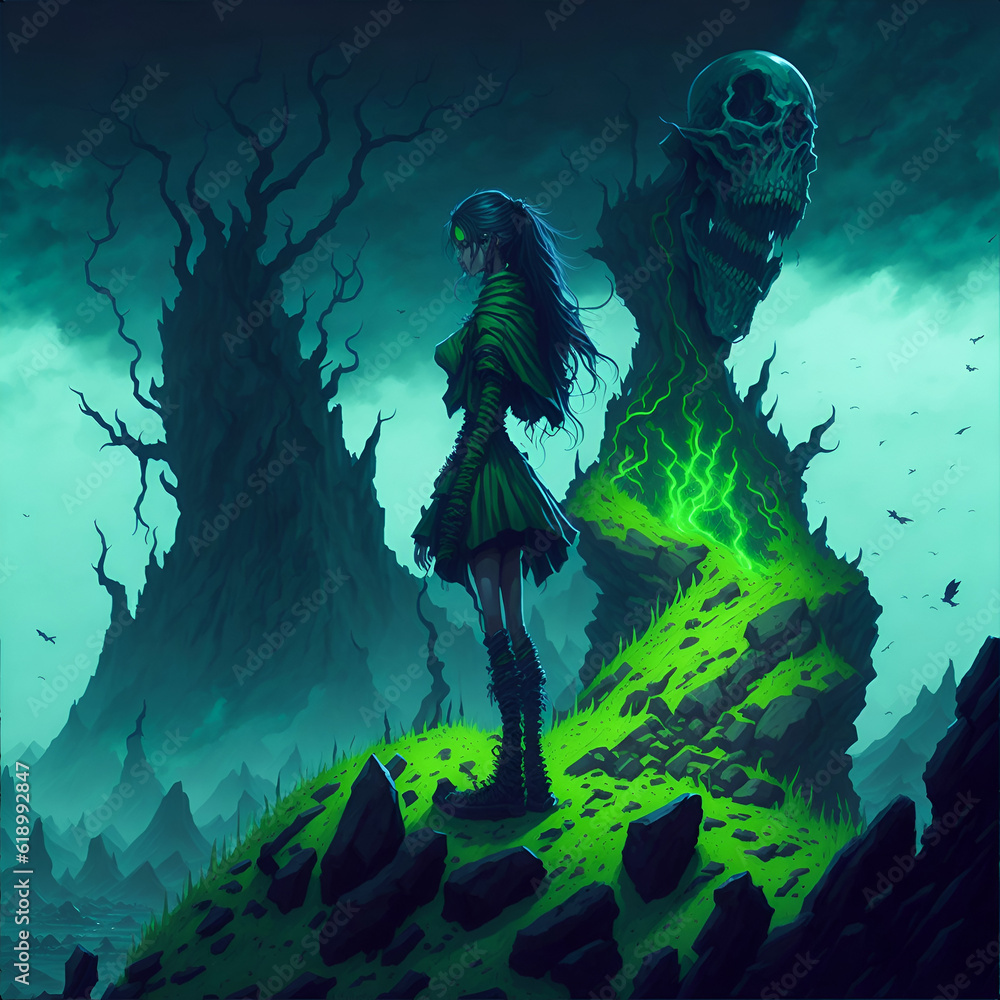Enigmatic Toxic Girls in Mysterious Fantasy Worlds: Captivating Stock ...