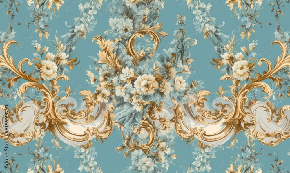 Rococo-inspired flowers with whimsical and intricate details. Creating ...