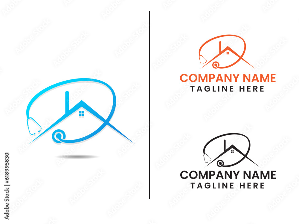 Home Doctor logo. D letter doctor logo. Pharmacy house doctor logo ...