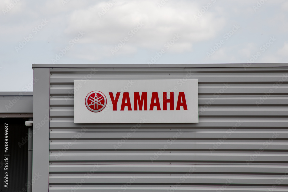 yamaha text brand and logo sign of japan store motorcycle engine boat ...