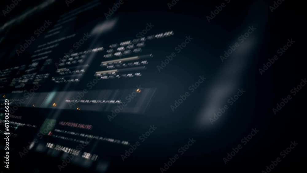 Advanced data matrix simulation UI with cutting-edge digital ...