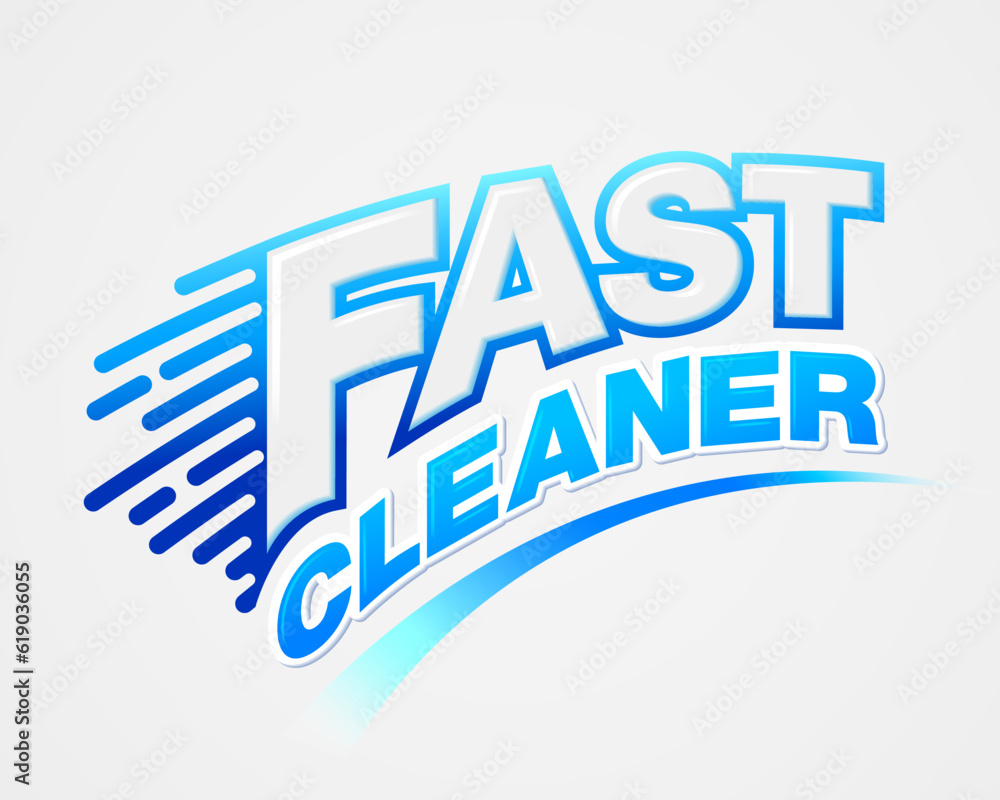 Cleaning logo template It conveys speed and cleanliness. It is used in ...