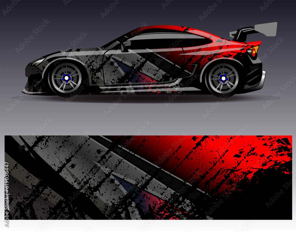 Car wrap design vector.Graphic abstract stripe racing background ...