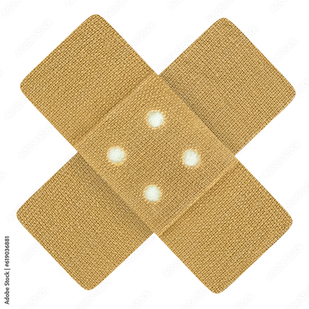 Skin Plaster Cross isolated on transparent background PNG cut out Stock ...