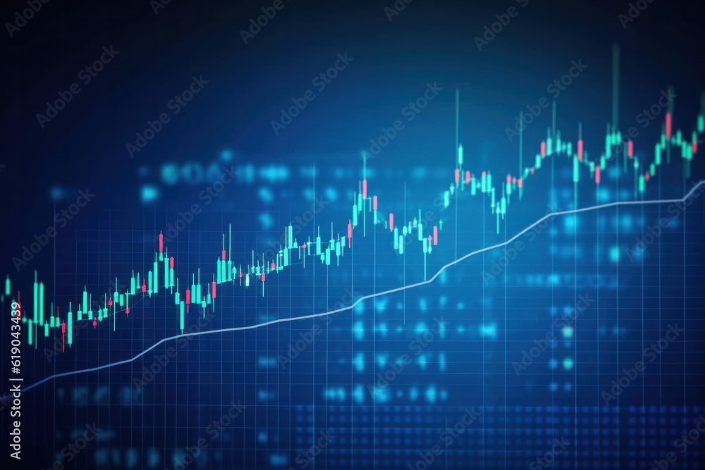 Stock market or forex trading graph and candlestick chart, abstract ...