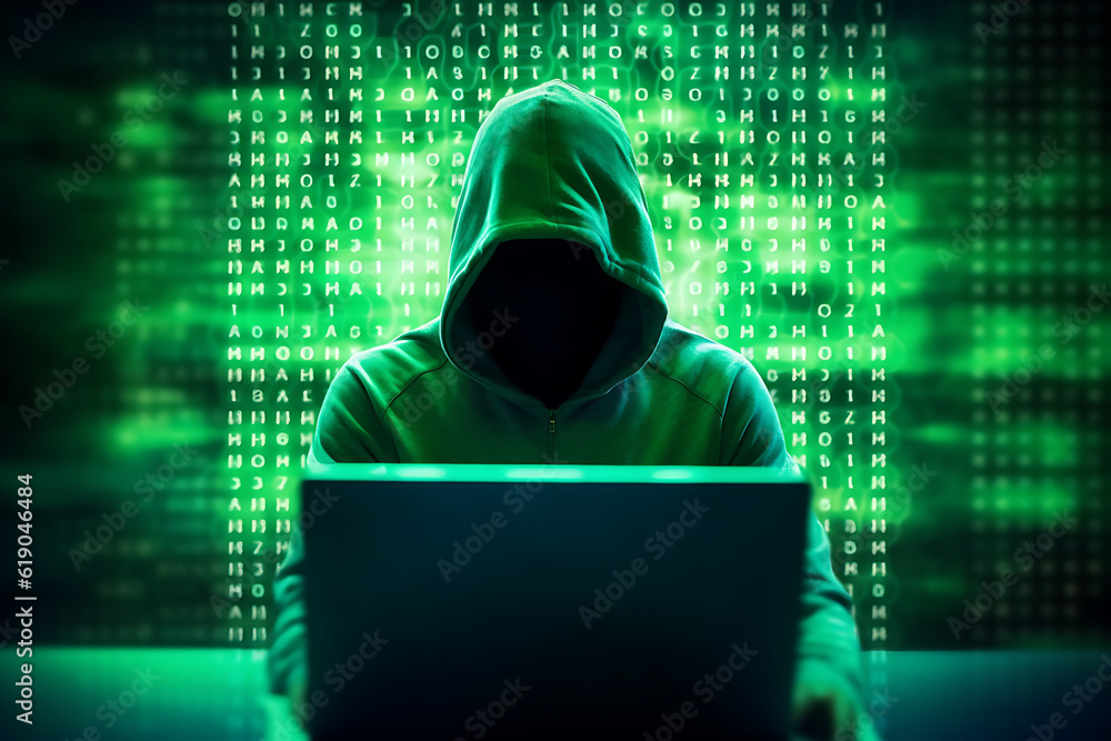 Cyber hacker code realistic composition with a person creates codes for ...