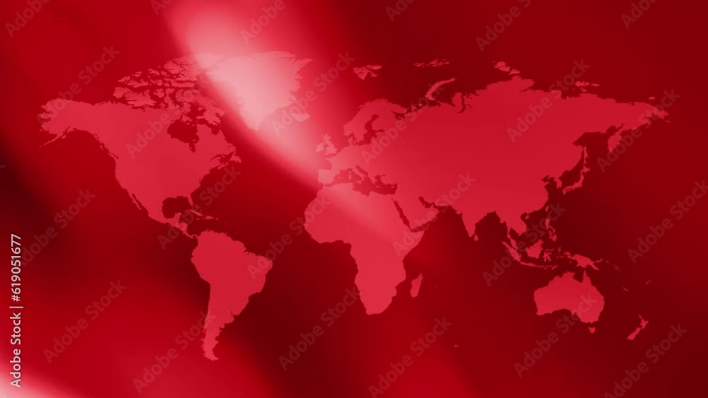 News ticker on a red world map stay up-to-date with global news and ...