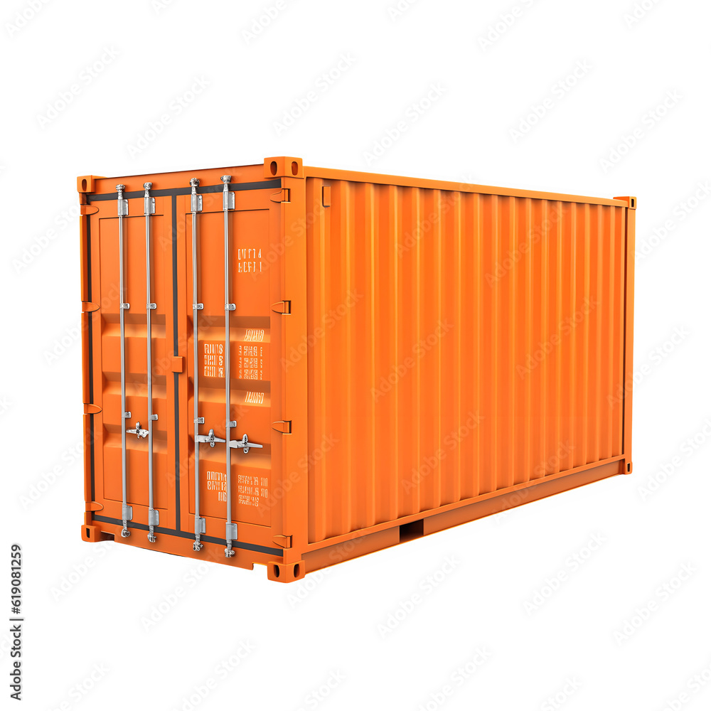 Orange Shipping Container Cargo Container Intermodal Container Iso Container Bulk Shipping