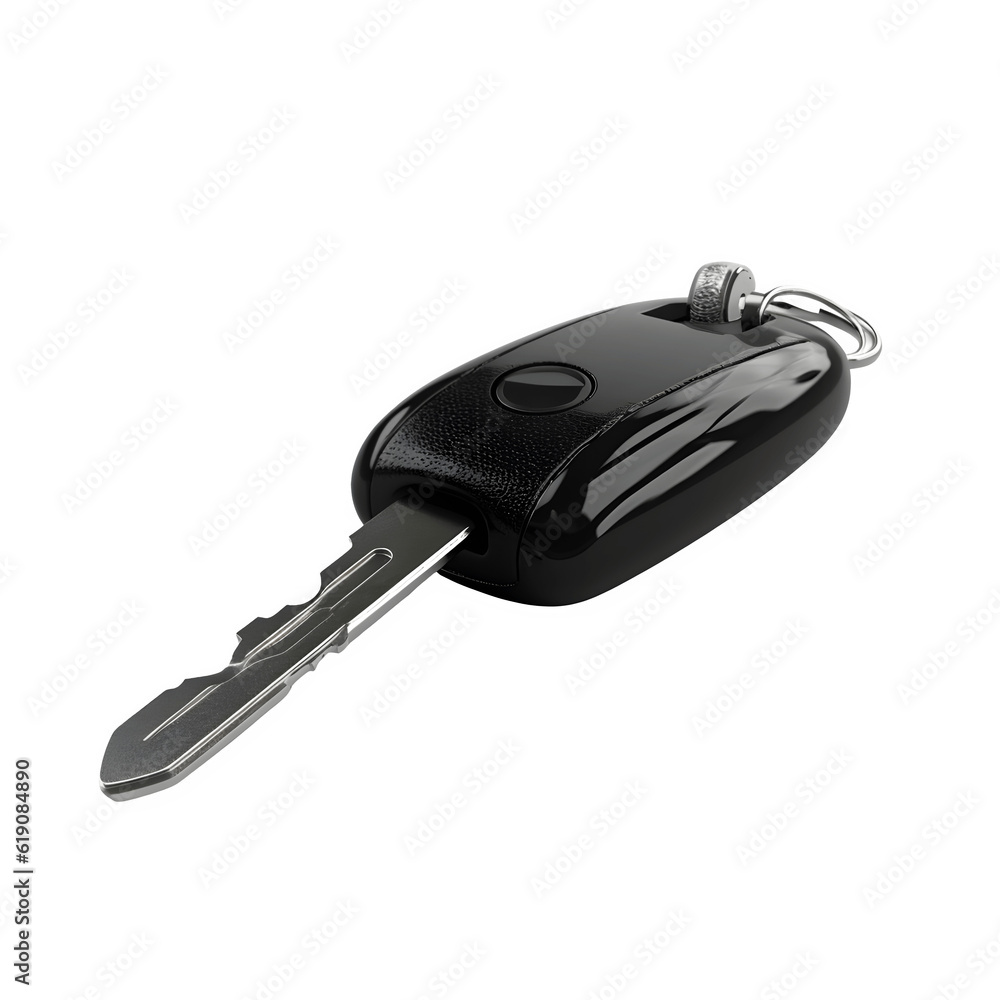 black Car Key, automable ignition key, vehicle key on transparent ...