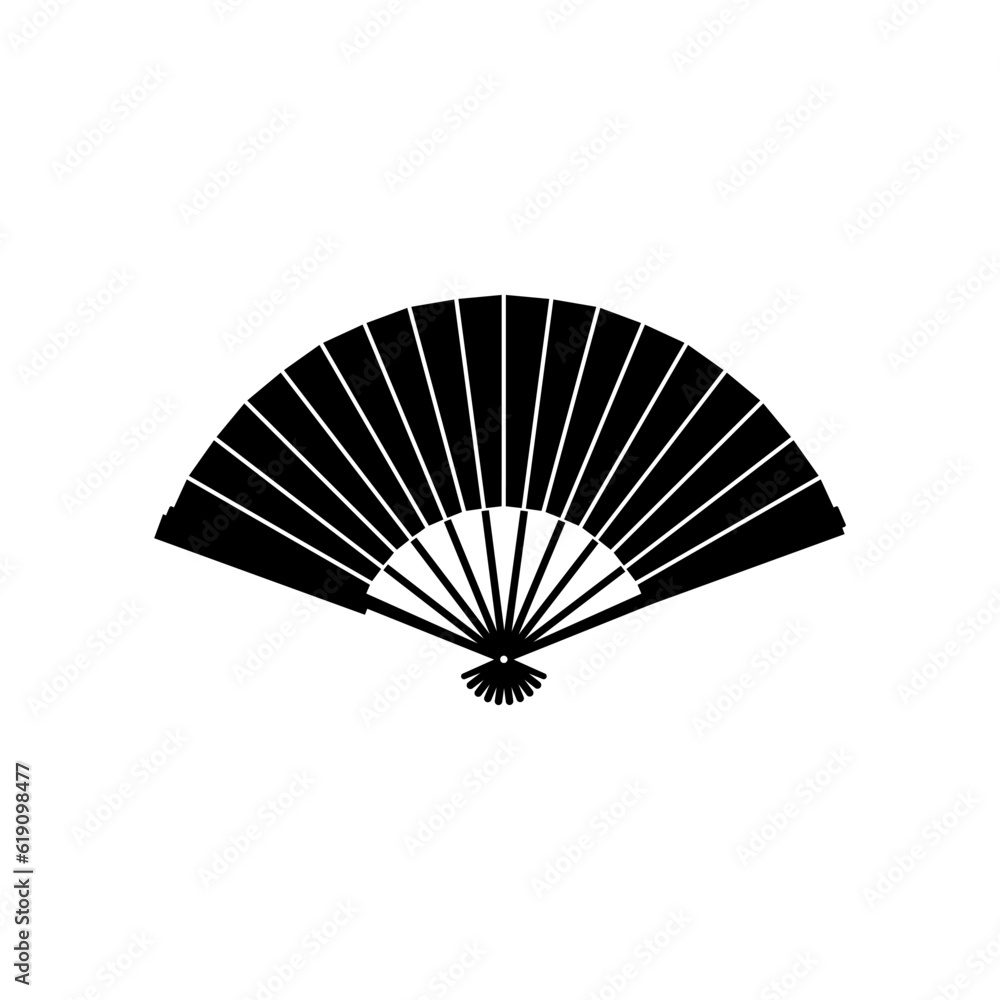 Hand fan icon vector. Fan illustration sign. Hot symbol or logo. Stock ...