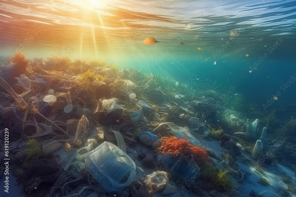 Ocean pollution, environmental Oil and oil products, sewage, chemicals ...