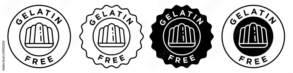 Gelatin free vector icon collection for web app ui use. No gelatine ...