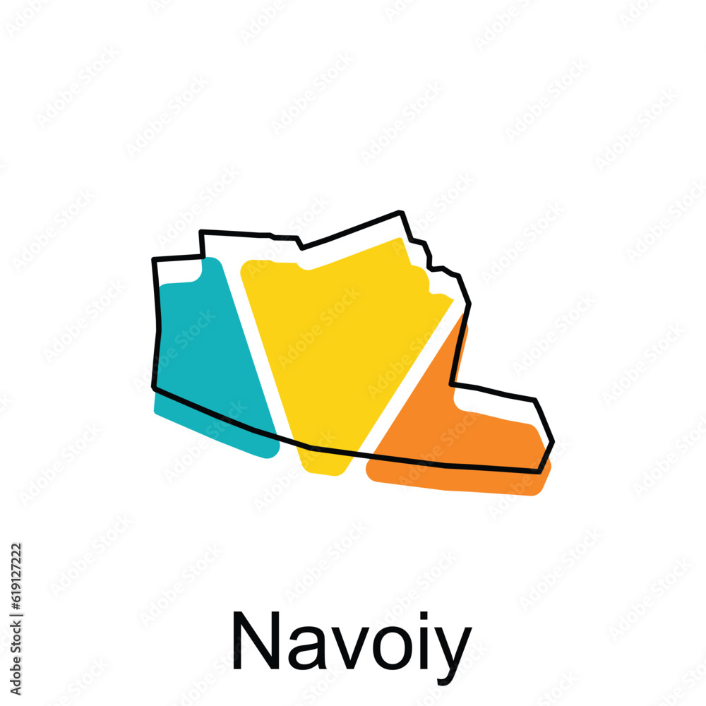 Vecteur Stock Navoiy map vector illustration design template ...
