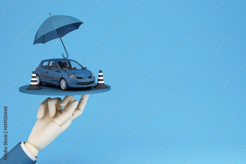 Car (automobile) insurance and collision damage waiver concept ...