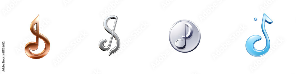 Music note clipart collection, vector, icons isolated on transparent ...