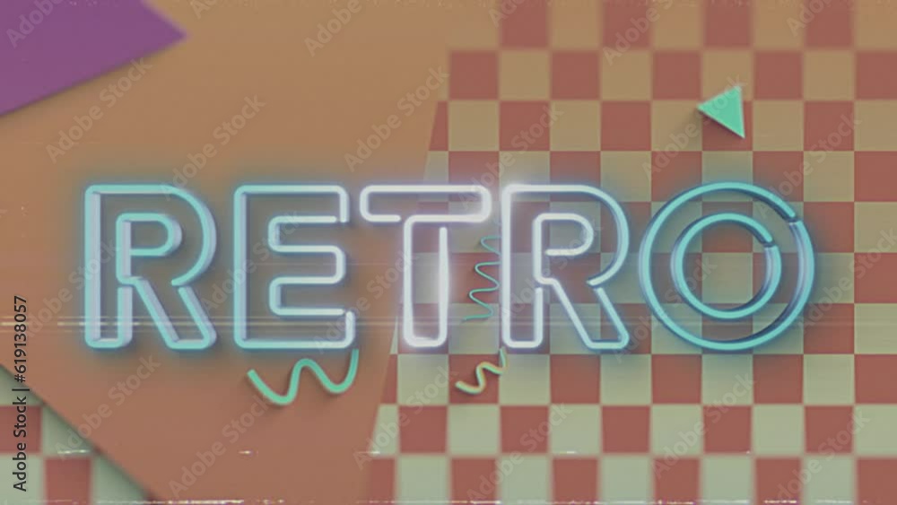 Retro Typography Intro Retro Video VHS Look Pop Art Collage Animation ...
