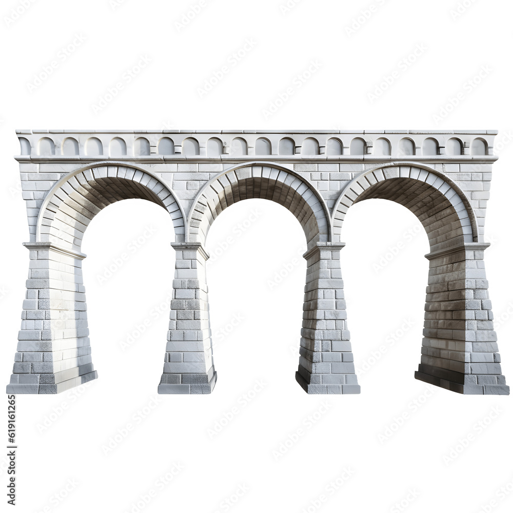 aqueduct, waterway, water bridge, conduit on transparent background ...