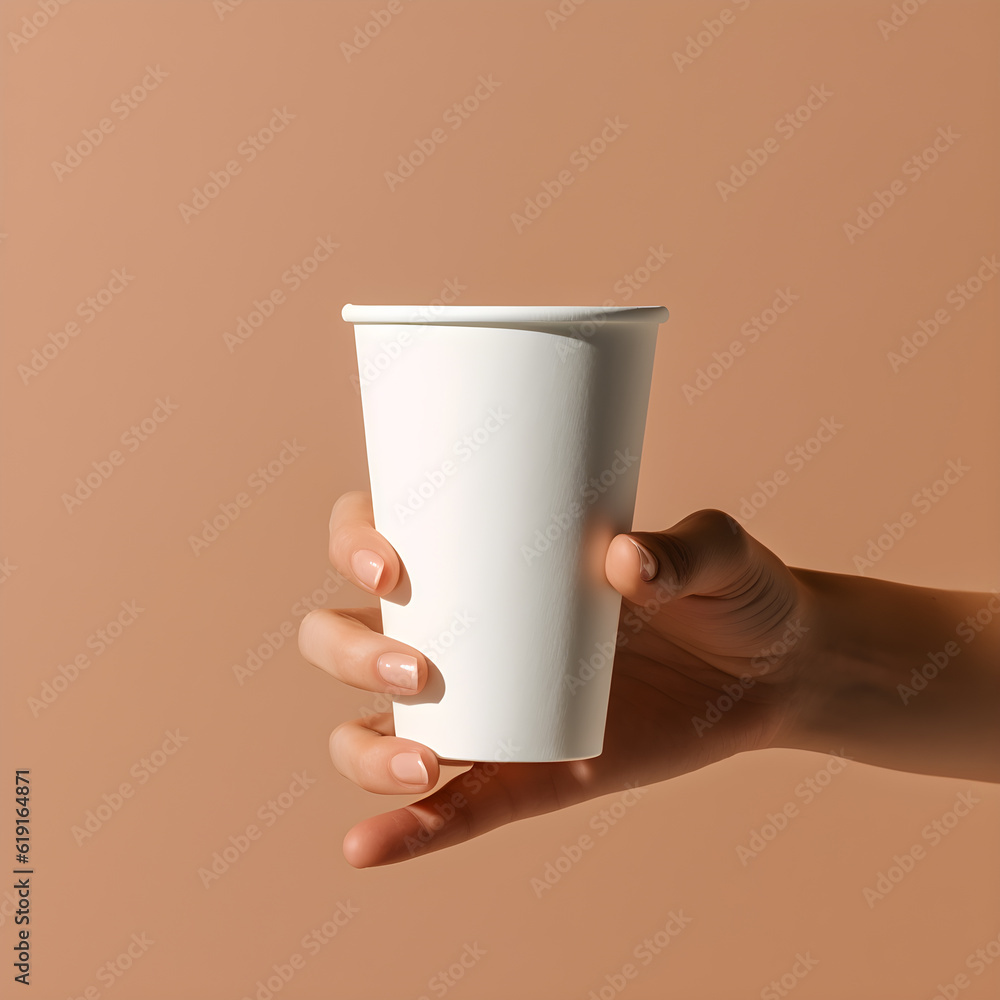 take away paper cup with straw mockup, Disposable coffee cup with box ...