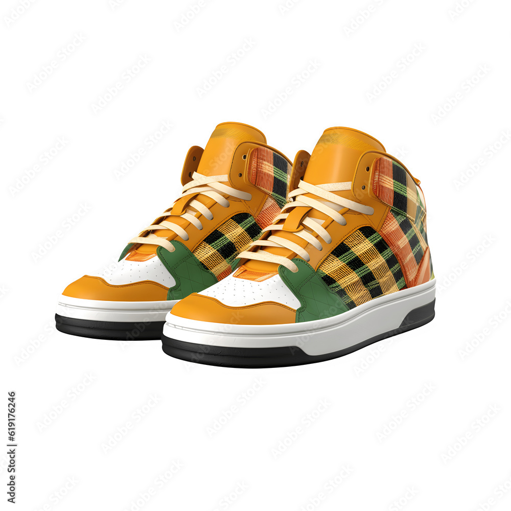 Colorful kente Modern sneakers, trainers for gym, jogging, sports ...