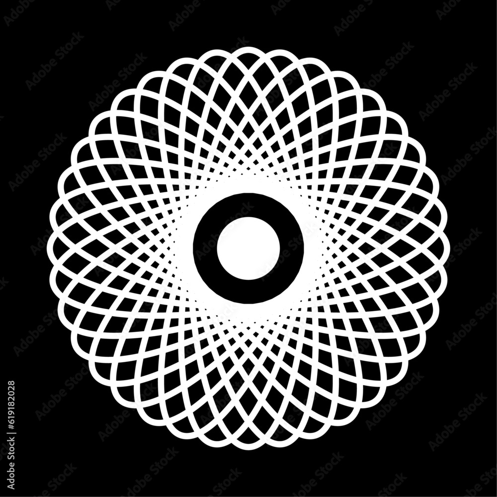 Quantum icon. Representation of atom in quantum theory. Electron cloud ...