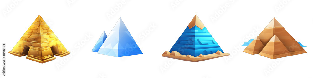 Pyramid clipart collection, vector, icons isolated on transparent ...