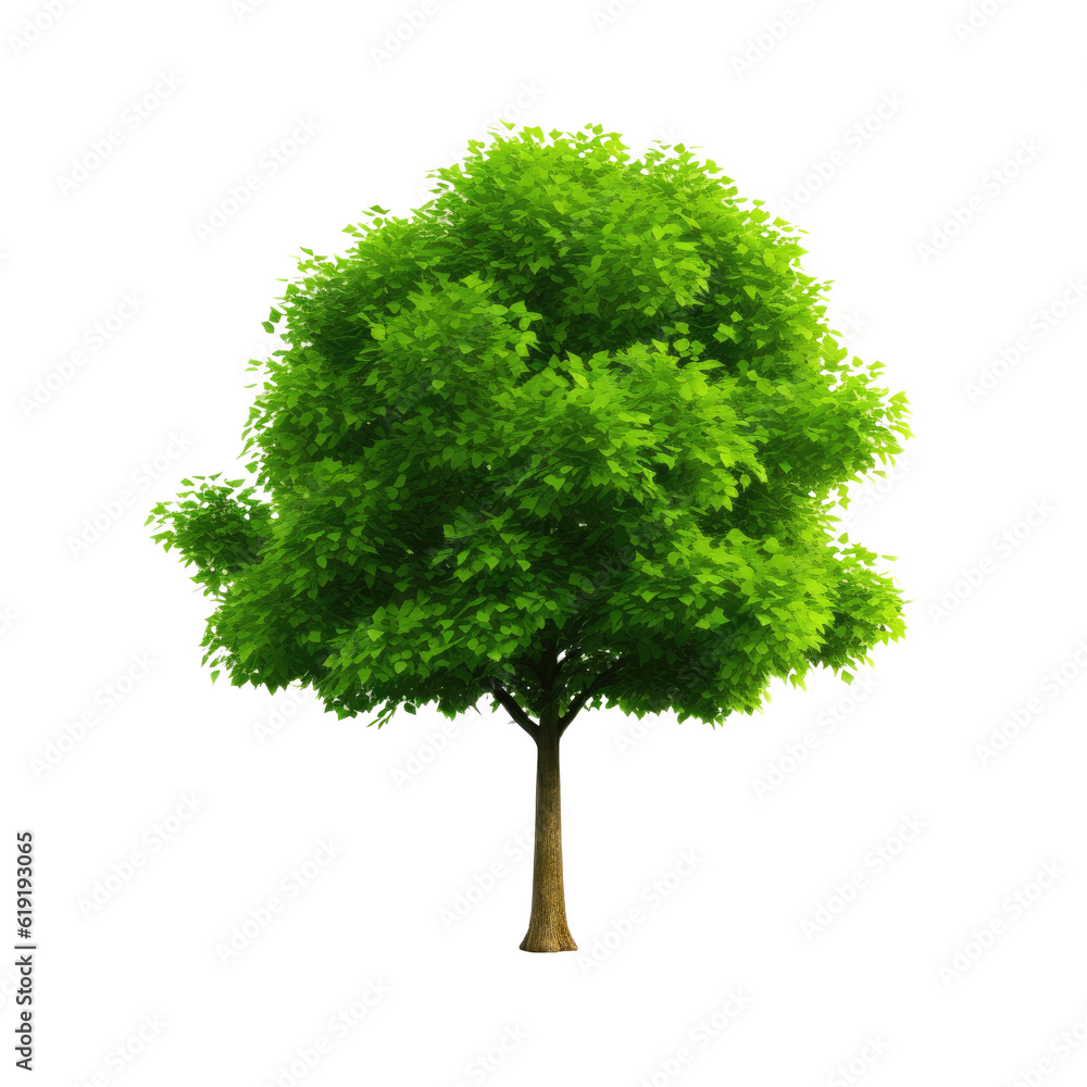 Tree on transparent background, illustration of a tree cutout in ...