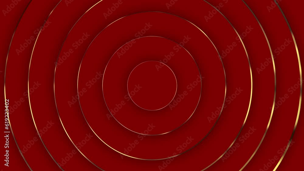 Red background with luxury golden circles. Red concept.gold circles ...