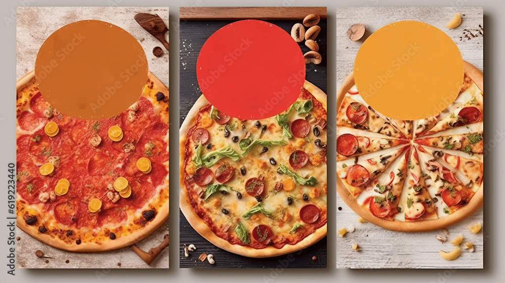 pizza with sausage and vegetables. street fast food, takeaway food ...