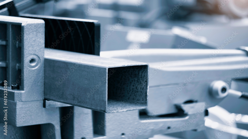 lose up scene the fiber laser cutting machine cutting machine cut the ...