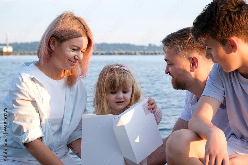 celebrate daughter's birthday 3 years in nature untie bow on cake ...