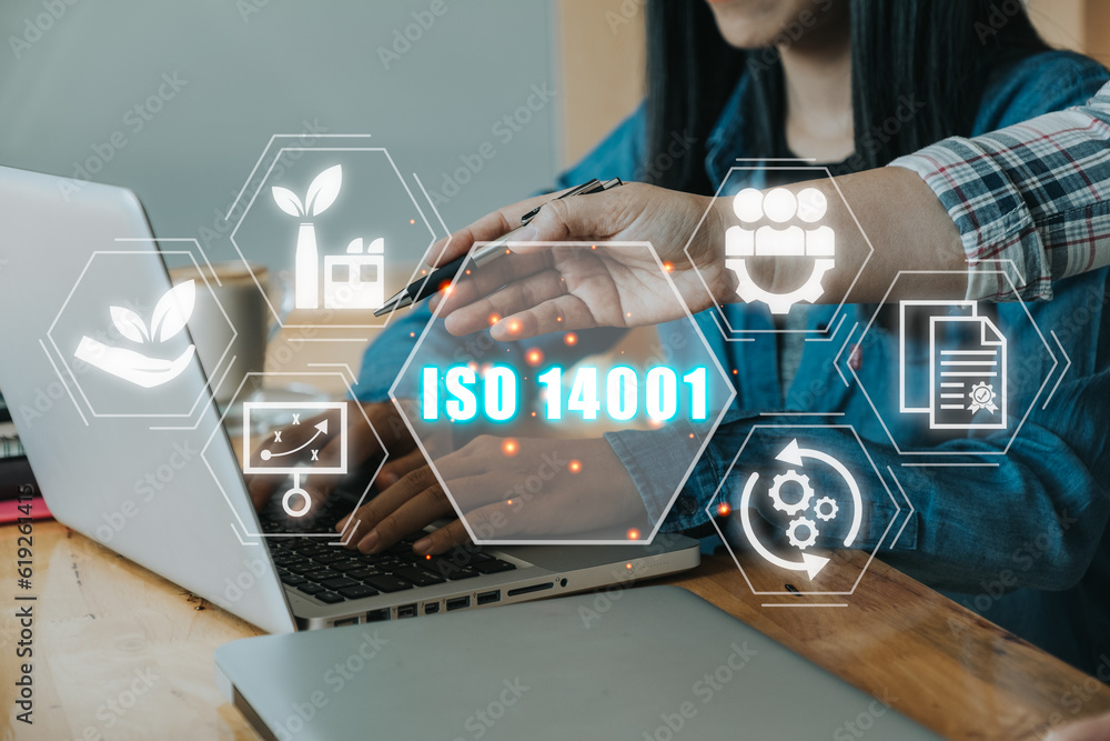 ISO 14001 certified environmental management systems concept, Engineer ...