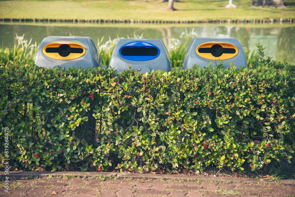 Trash cans for sorting garbage recycle bin waste plastic container ...