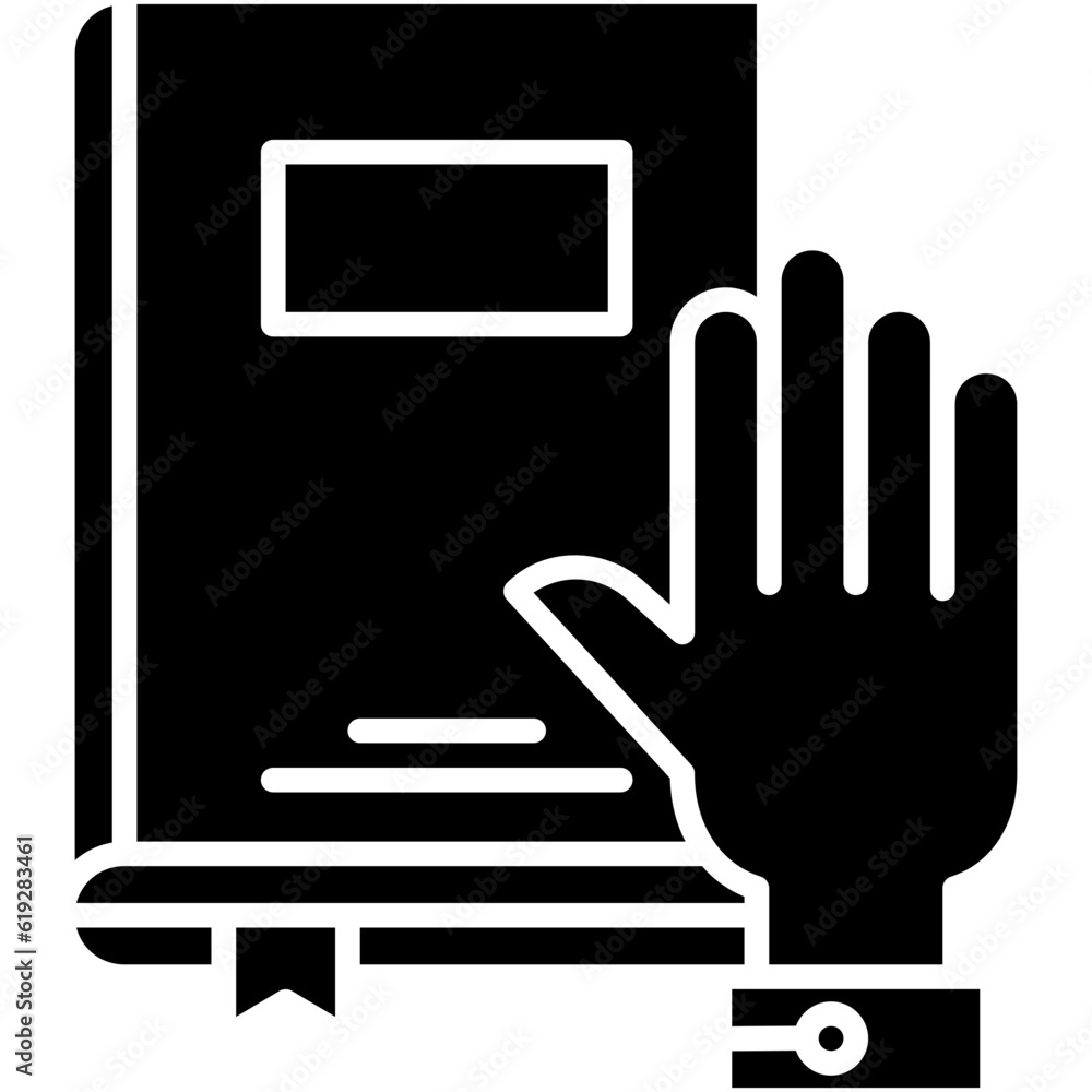 Honesty Icon. Truth Promise Law Symbol Stock Illustration. Vector Solid ...